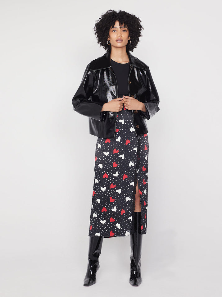 Bonnie Black Vinyl Jacket | KITRI Studio