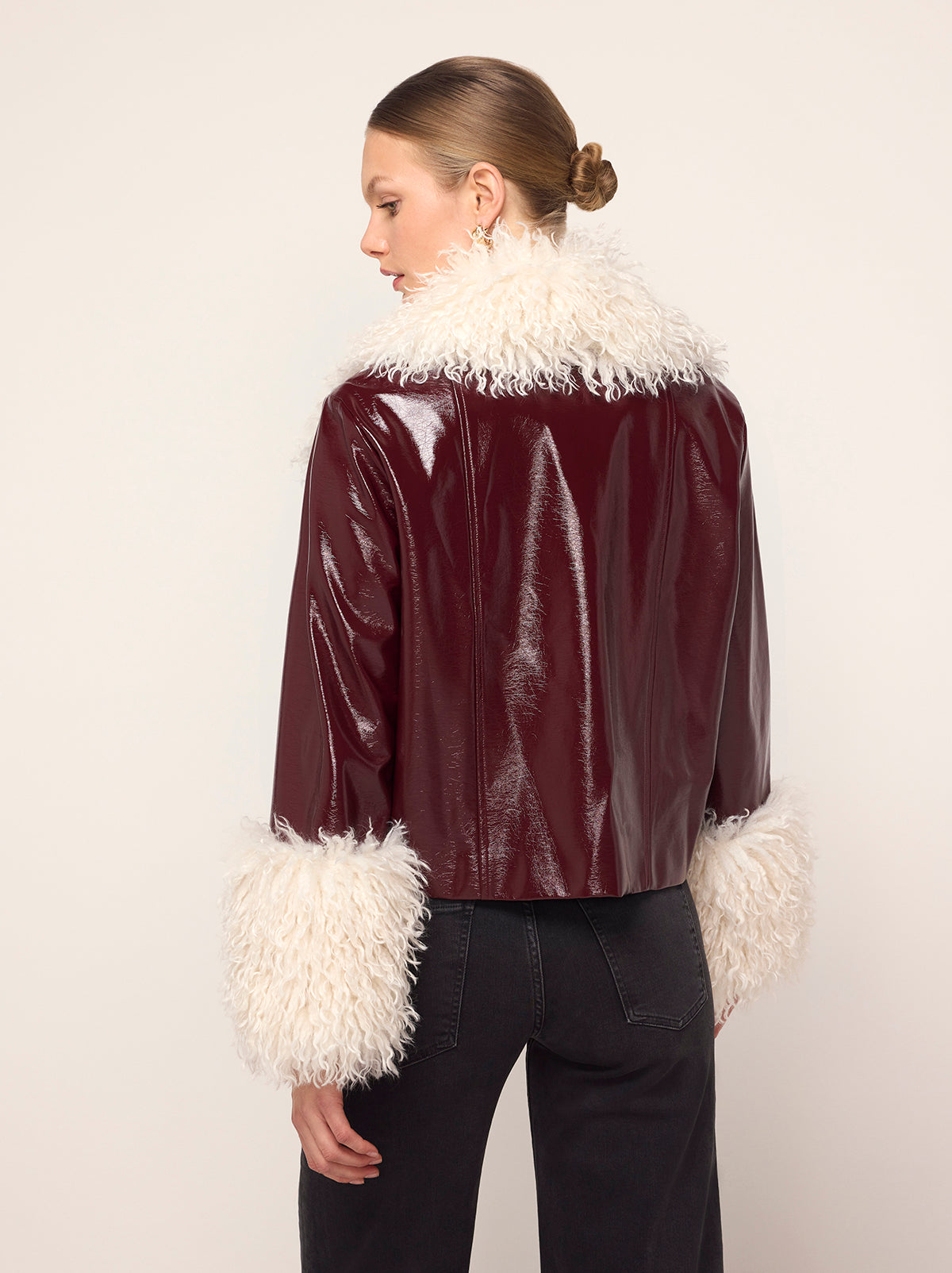 Bonnie Oxblood Burgundy Vinyl Jacket | KITRI Studio
