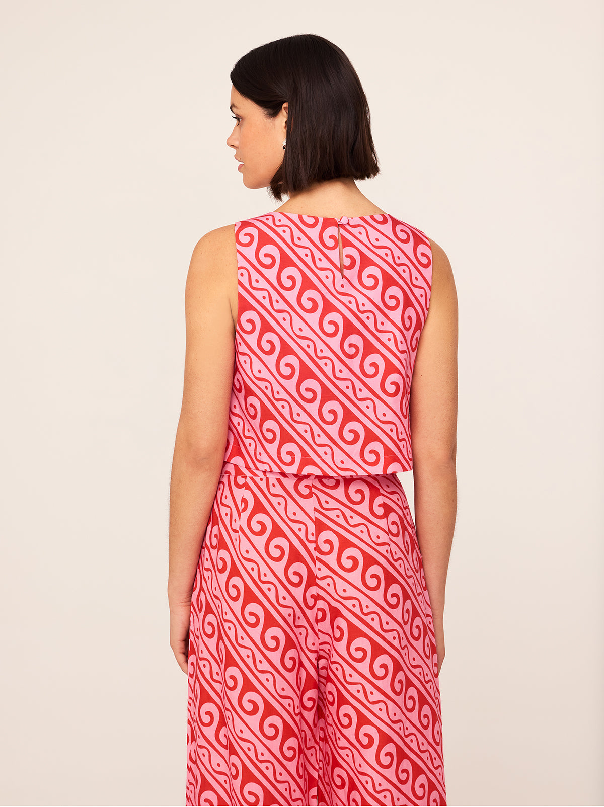 Maeve Pink Wave Print Top | KITRI Studio